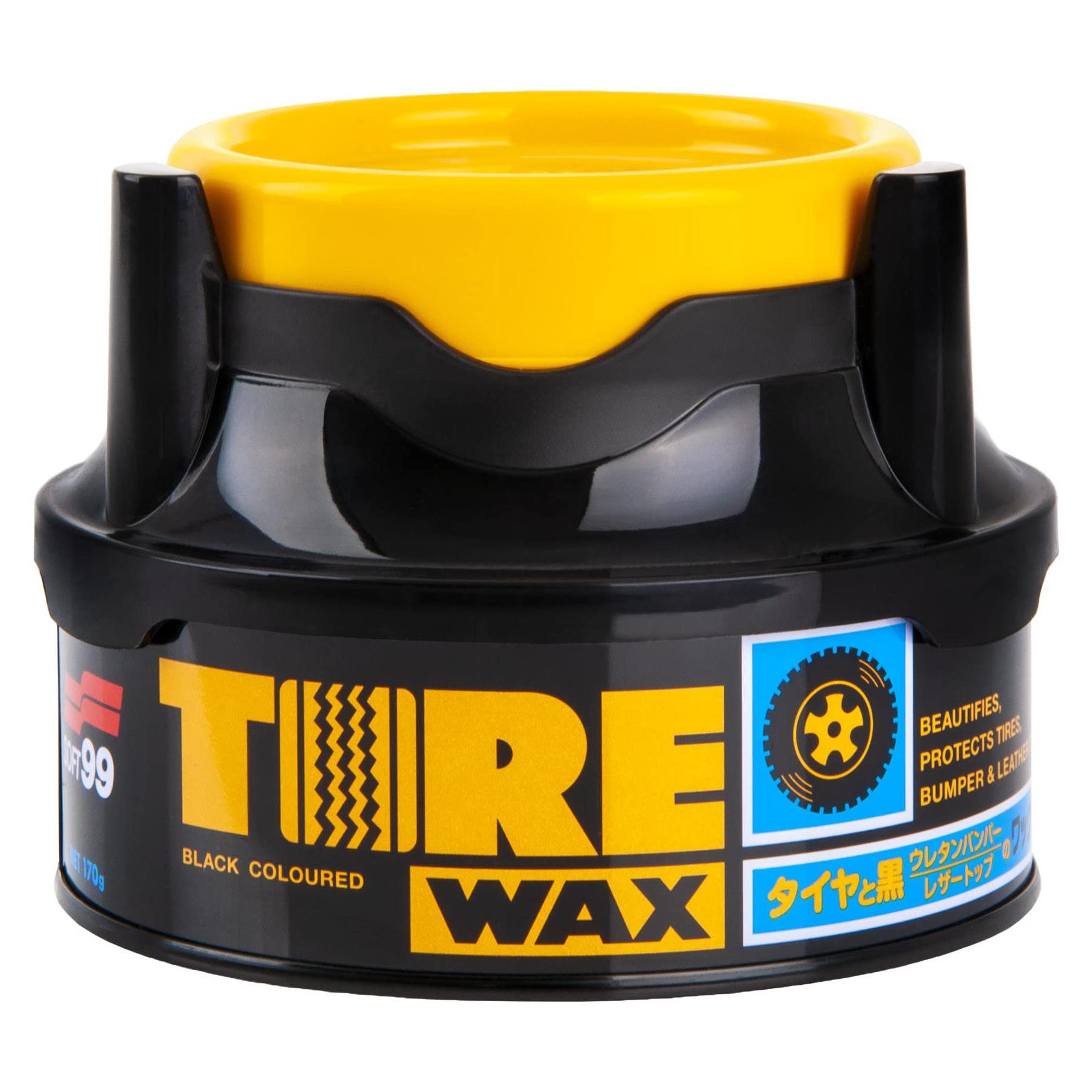 Soft99 Tire Black Wax | Black Tyre Dressing Wax Satin Finish